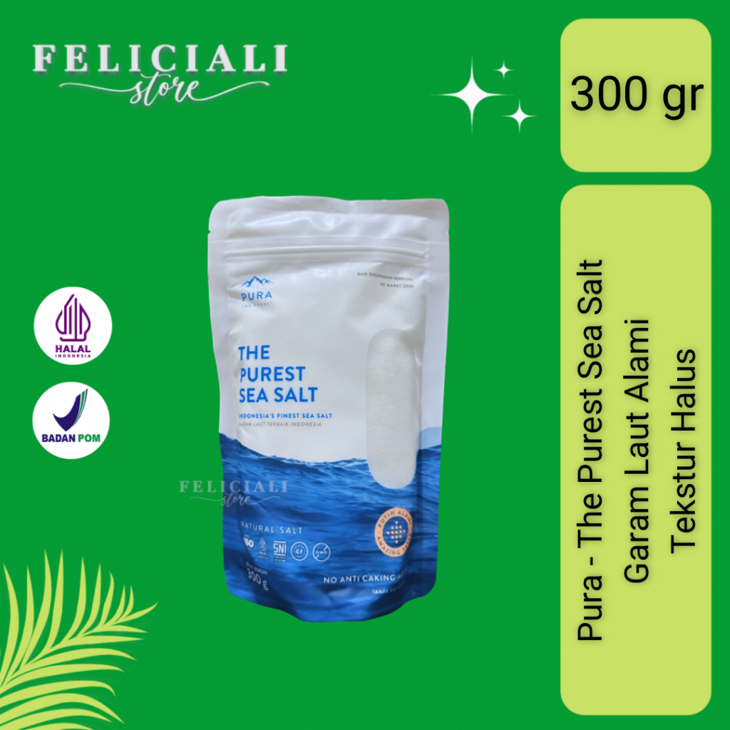 Jual Pura Purest Sea Salt Fine Halus Garam Laut Organik Alami Natural ...