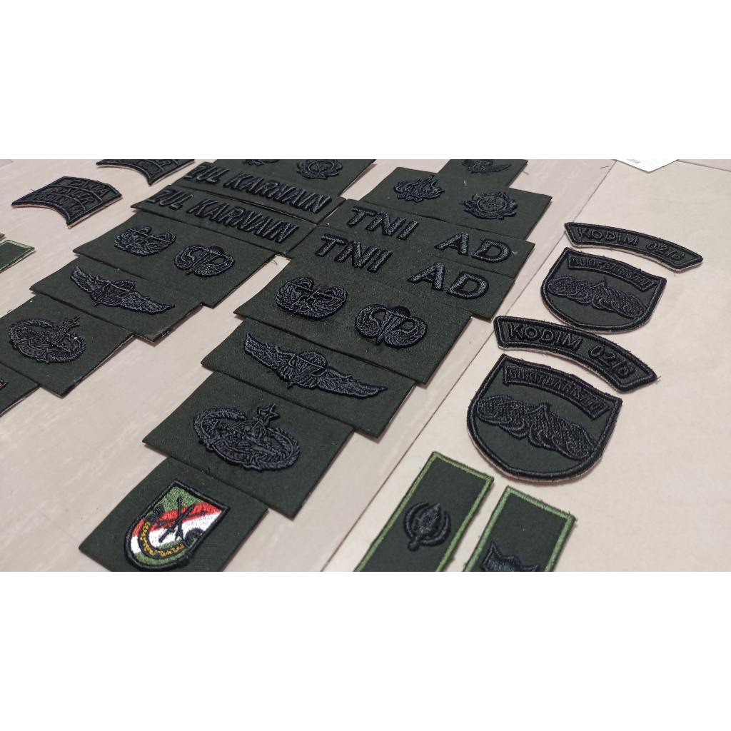 Jual FULL 1 SET PAPAN NAMA BORDIR TNI AD FULL TIMBUL 3D PERKERAS | Shopee Indonesia