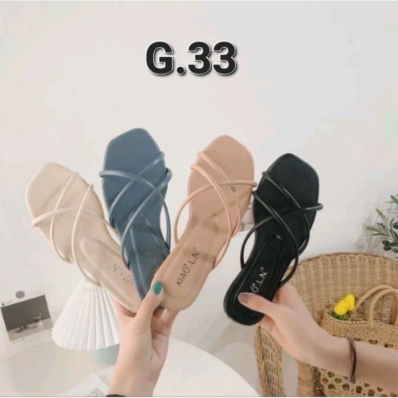 Jual SANDAL TEPLEK WANITA TALI SILANG G33 | Shopee Indonesia
