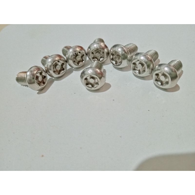Jual (10pcs) baut L Bintang./Torx m6x10/ (1cm) Drat 1.0 stainless 304 ...