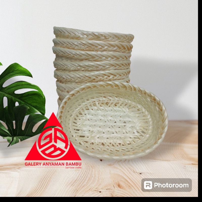 Jual Tempat Snack tempat dodol Anyaman bambu keranjang mini oval ...