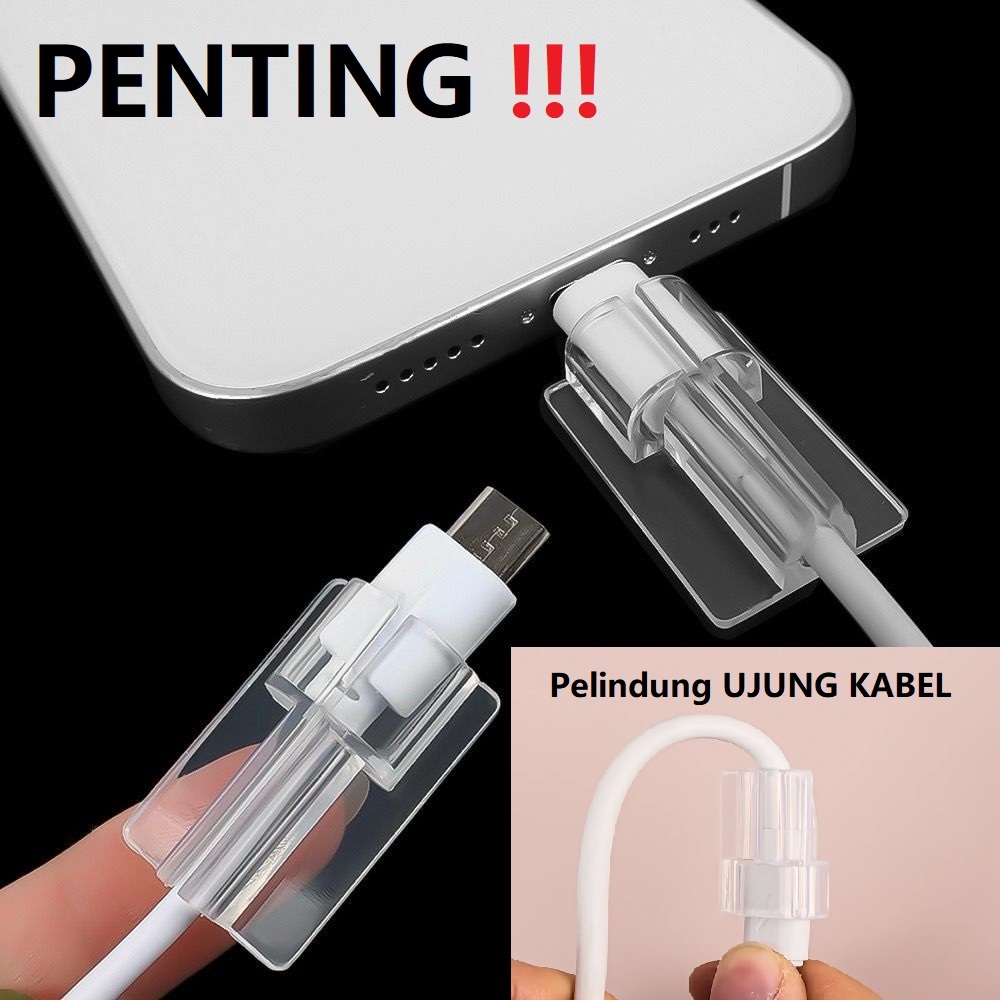 Jual BERGUNA - MELINDUNGI Ujung Kabel Data UsbC /USB C/ MICRO USB Clear Transparent Save Ori ...