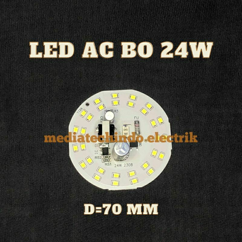 Jual Mesin Lampu Pcba LED AC 24W_BO.. Modul led. LED AC. Pcb Aluminium. sparepart LED. | Shopee ...