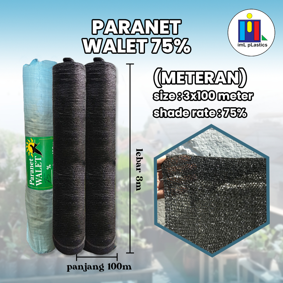 Jual JARING PARANET WALET / PARANET 75% WALET lebar 3meter - eceran 1 ...