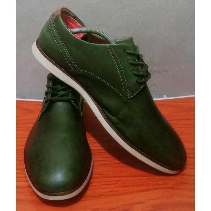 Jual Sepatu Kulit CLARKS Hijau Army Original | Shopee Indonesia