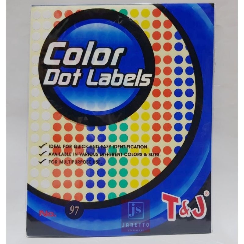 Jual (5 LLEMBAR) DOT STIKER / DOT STICKER / DOT LABEL NO 114 (13MM) DAN ...