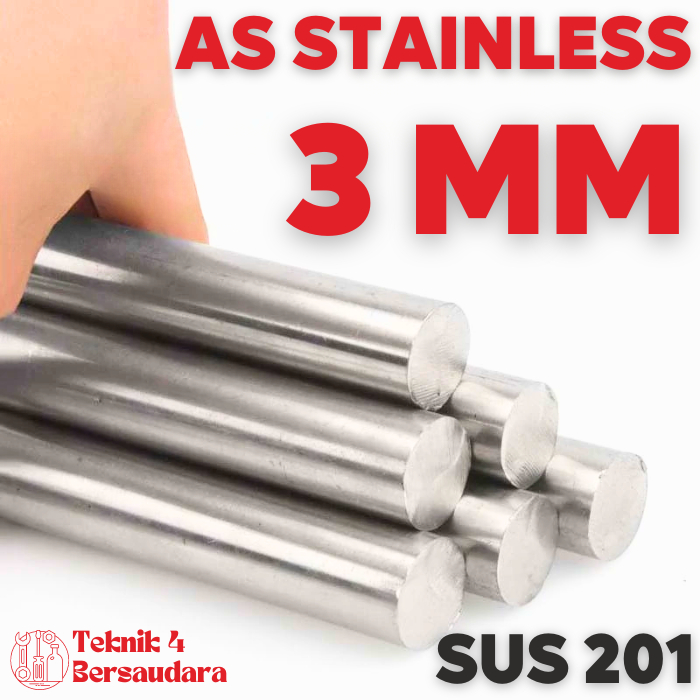 Jual AS STAINLESS STEEL SUS 201 3MMX100CM | Shopee Indonesia
