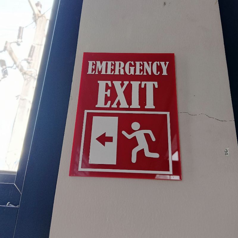 Jual Sign Tanda Emergency Exit | Sign Tanda Pintu Darurat 16×12 ...