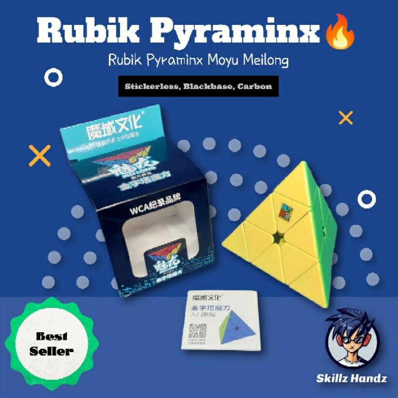 Jual Rubik Pyraminx Moyu Meilong (Stickerless) Rubik Unik | Shopee ...