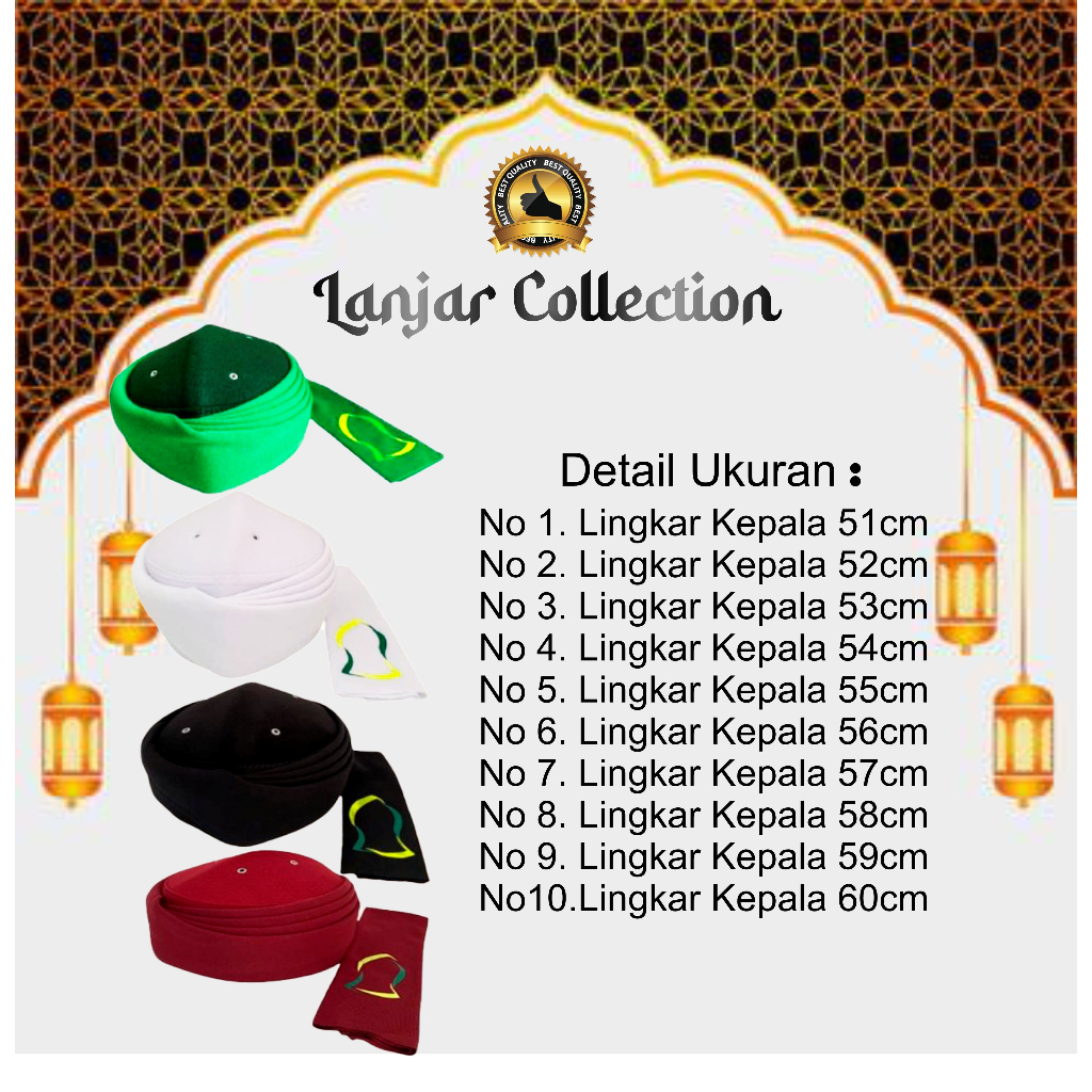 Jual imamah / Peci Imamah Permanen 3 Meter Kopyah Imamah Permanen ...
