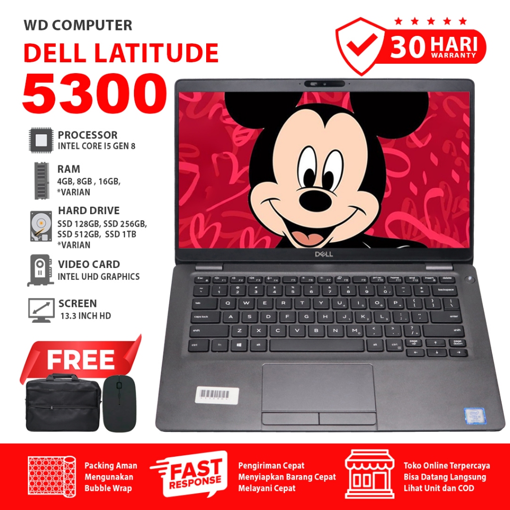 Jual Dell latitude 5300 intel core i5 gen 8 Laptop Profesional Harga ...