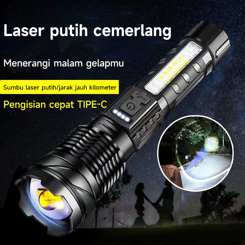 Jual Senter Swat Police Terbaik / zoom 7 mode cahaya senter/Senter Led Rechargeable /Senter led ...