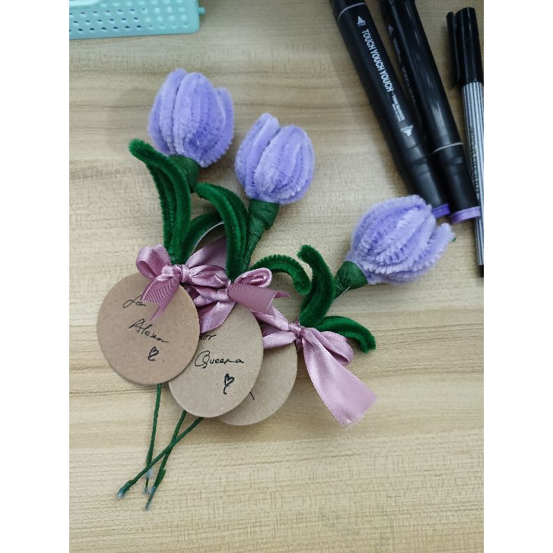 Jual PIPE CLEANER bunga kawat single mini Tulip dekorasi dan bahan ...