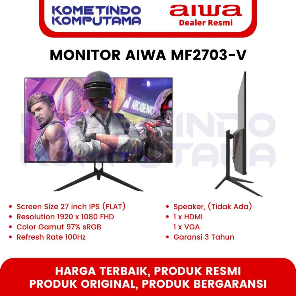 Jual MF2703-V 27" AIWA - Monitor LED AIWA MF2703-V 27" IPS Flat 1080p ...