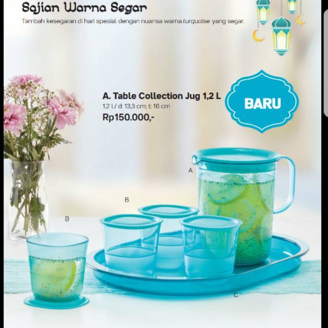 Jual TUPPERWARE Table Collection Jug 1,2L JUG ONLY | Shopee Indonesia