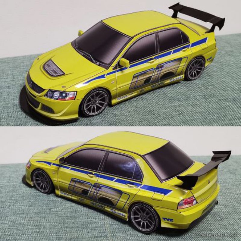Jual Lembaran pola papercraft mobil Mitsubishi lancer evo 9 (OP-Ac11 ...