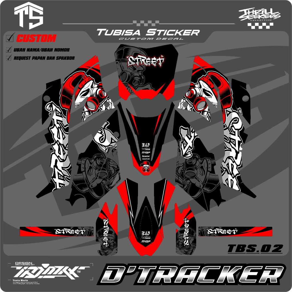 Jual DECAL KAWASAKI DTRACKER - CUSTOM NAMA N0MOR GRATIS / DECAL ...
