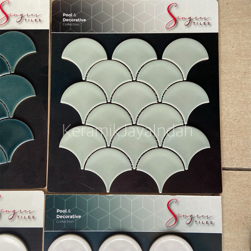Jual SINGRES SINGRESS FISH SCALE FISHSCALE CONCAVE EMERALD PRASIOLITE ...