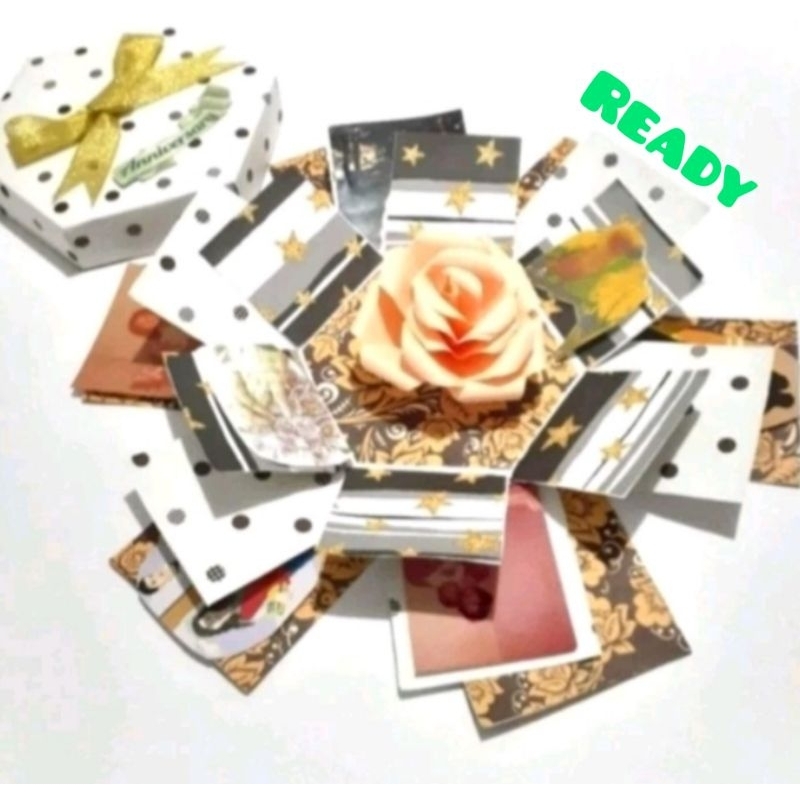 Jual Hexagonal Explosion Box 3 Layer Kado Happy Wedding Anniversary ...