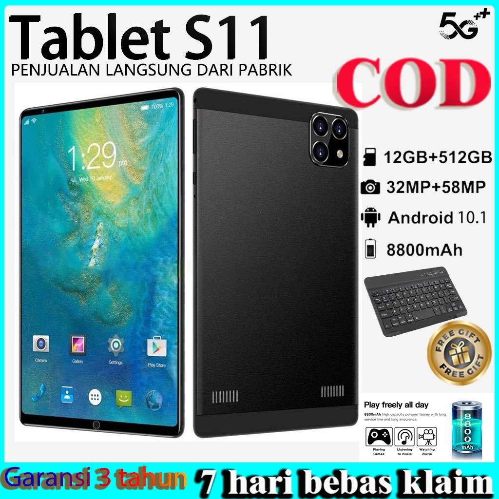 Jual Tablet PC Tab S11D 12GB + 512GB Tablet Android 8.0 inch Layar Full ...