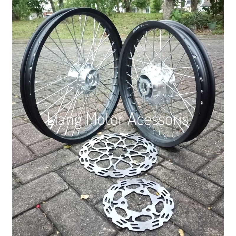 Jual Sepaket Velg Ring 19 17 Depan Belakang Tromol Set Jari2 Plus Disc ...