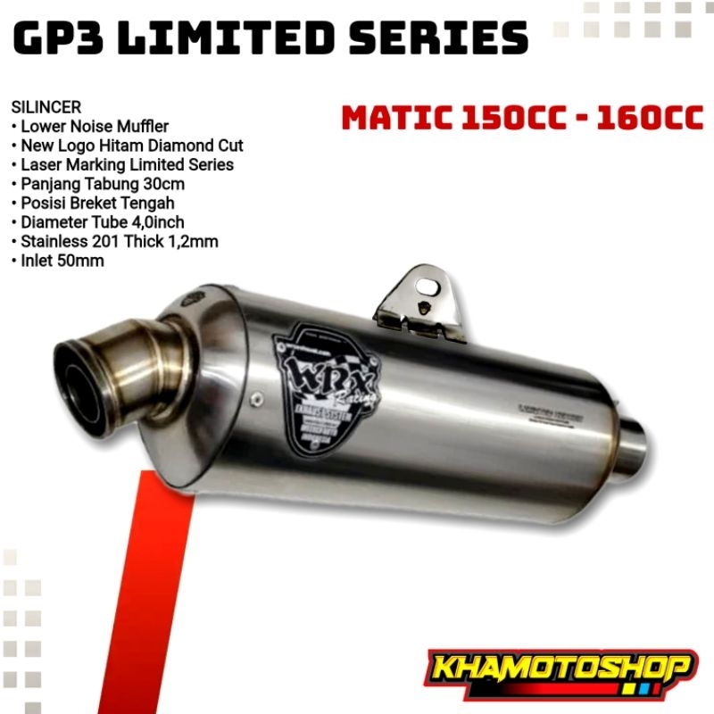 Jual WRX GP3 LIMITED 30cm | MATIC 150cc - 160cc | Shopee Indonesia