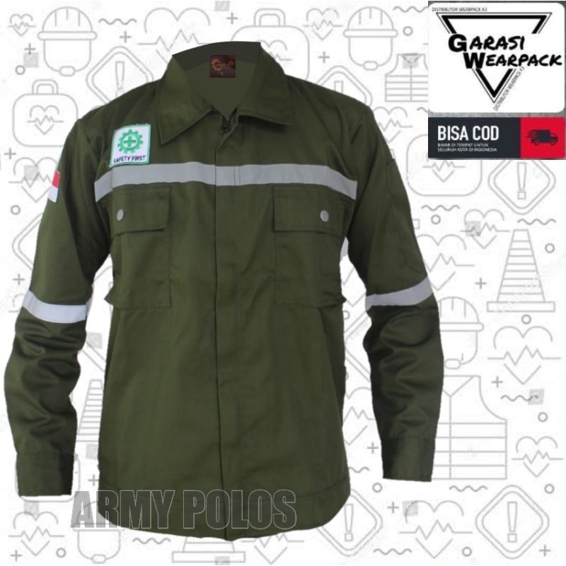 Jual wearpack safety/Baju kerja Safety/Kemeja kerja proyek/pakaian ...