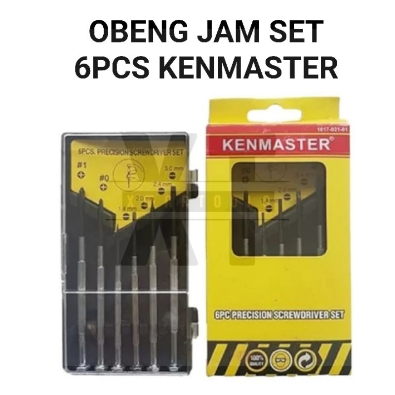 Jual Obeng Jam set 6 Pcs Kenmaster / Obeng Mini Serbaguna / Obeng ...