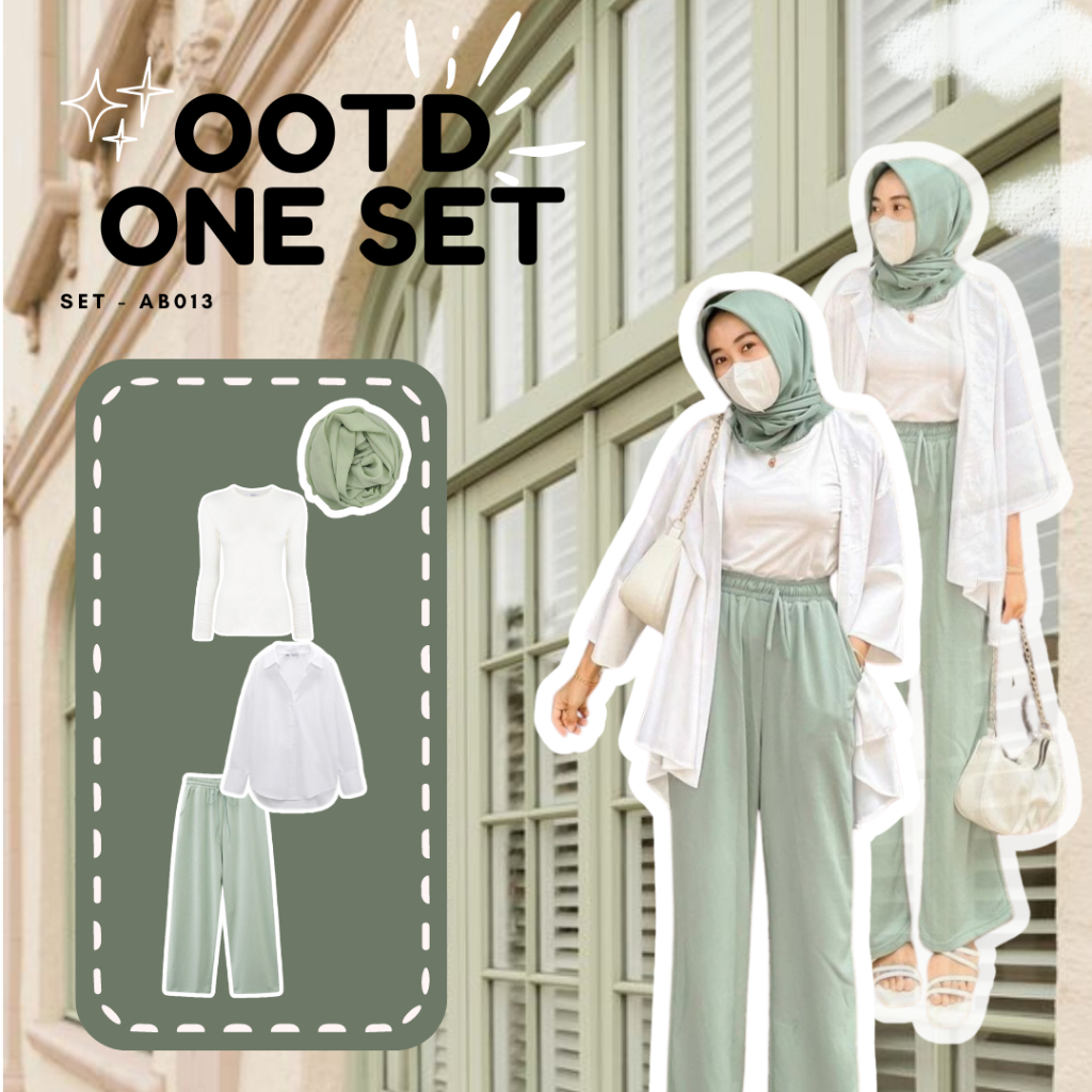 Jual AB013 - ONE SET CEWE SIMPLE | OOTD STUDY TOUR HANGOUT NONGKRONG HIJAB FRIENDLY ( Bella ...
