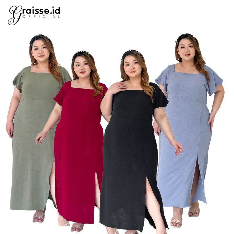 Jual DOLLA Bigsize Dress Cringkle | Dress Jumbo Wanita | Shopee Indonesia