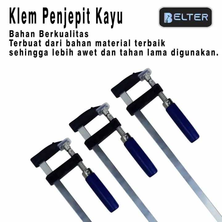 Jual Klem Jepit F Clamp Papan Kayu Heavy Duty Woodworking 25 CM - 100 ...