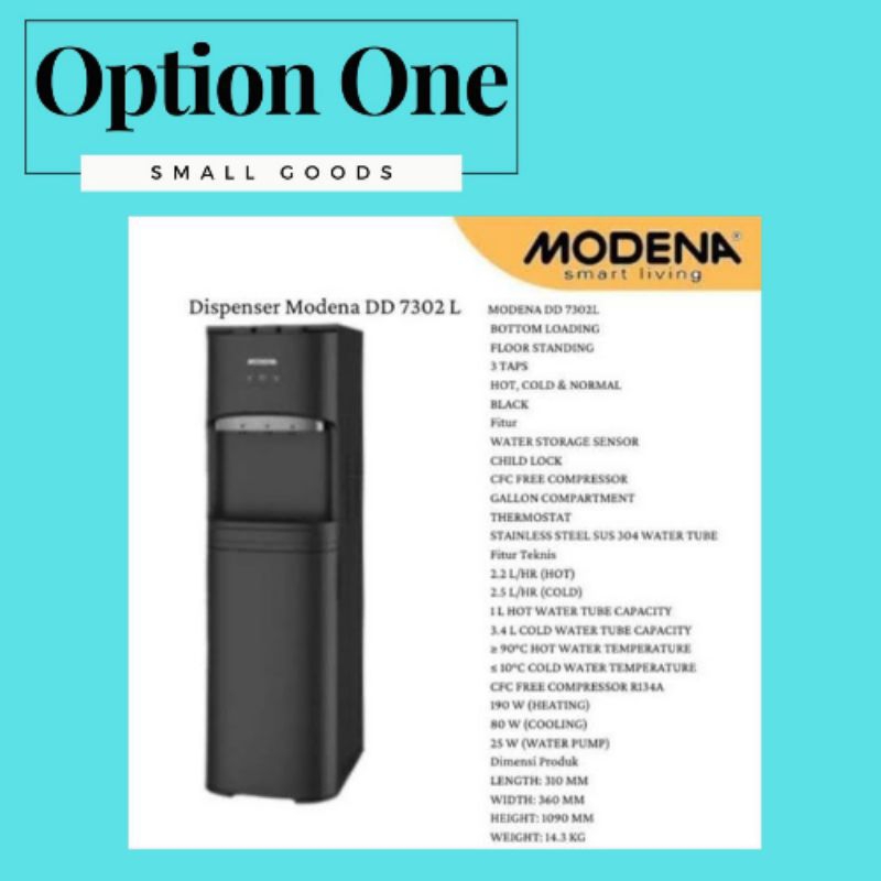 Jual Modena Water Dispenser Galon Bawah DD 7302 L / DD7302L | Shopee Indonesia