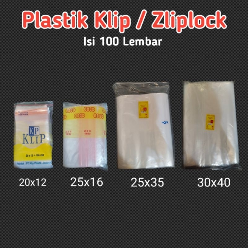 Jual Plastik Klip | zlip lock Uk. 20x12, 25x16, 25x35, 30x40 1 pack ...