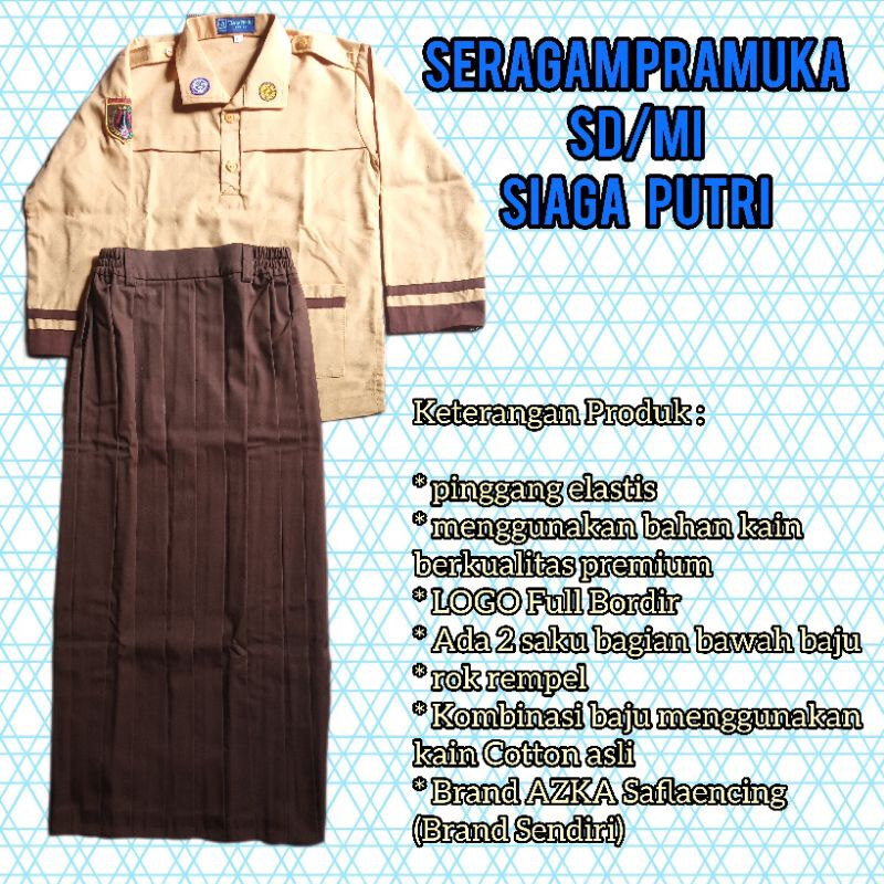 Jual Seragam pramuka siaga SD/MI panjang #setelan segam sekolah ...