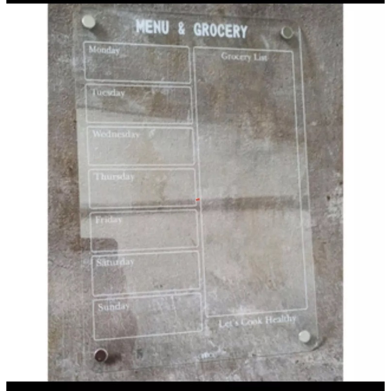 Jual Papan Menu Akrilik Papan Akrilik Menu Kulkas Papan Kulkas Akrilik ...