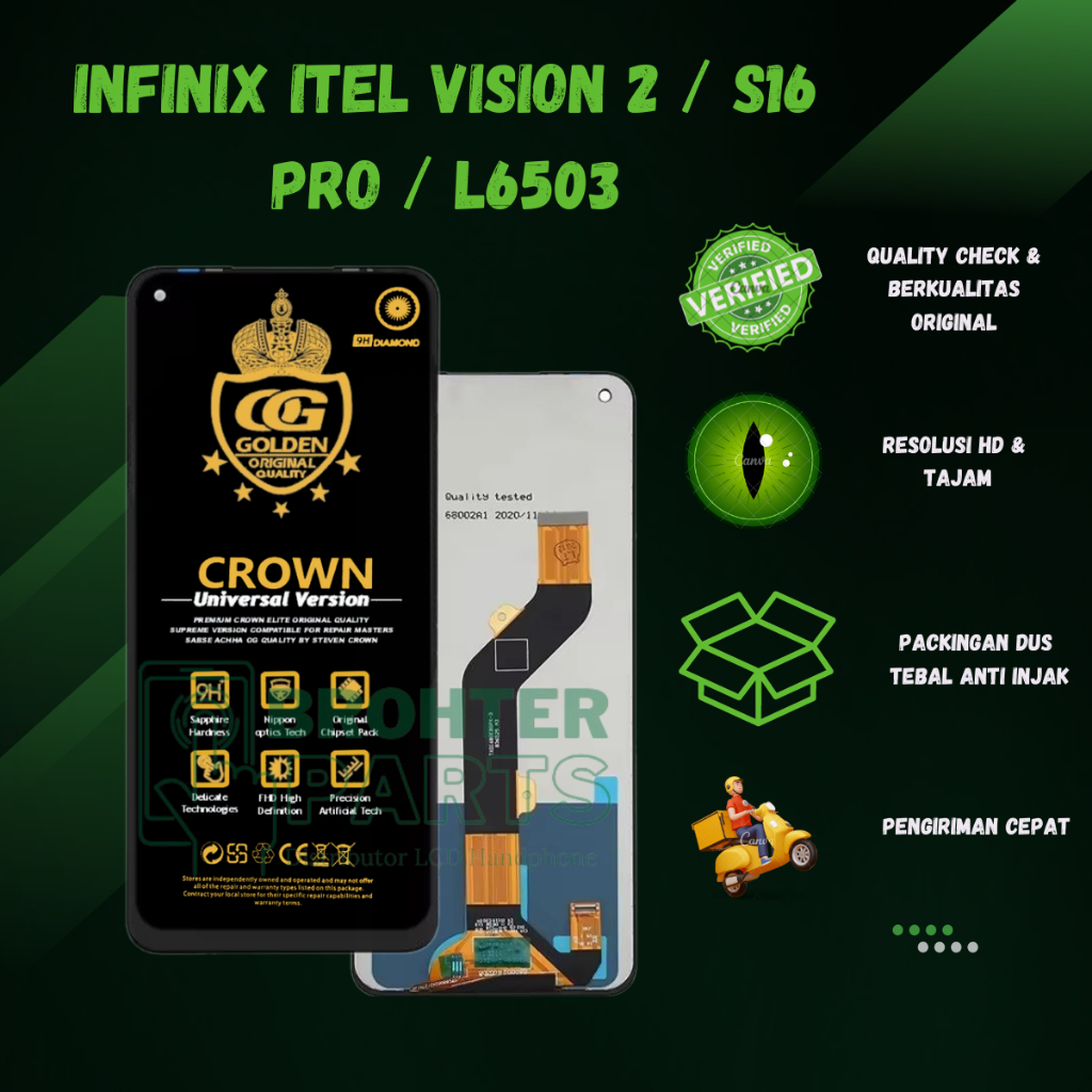 Jual LCD INFINIX ITEL VISION 2 / L6503 / S16 PRO TOUCHSCREEN FULLSET ...