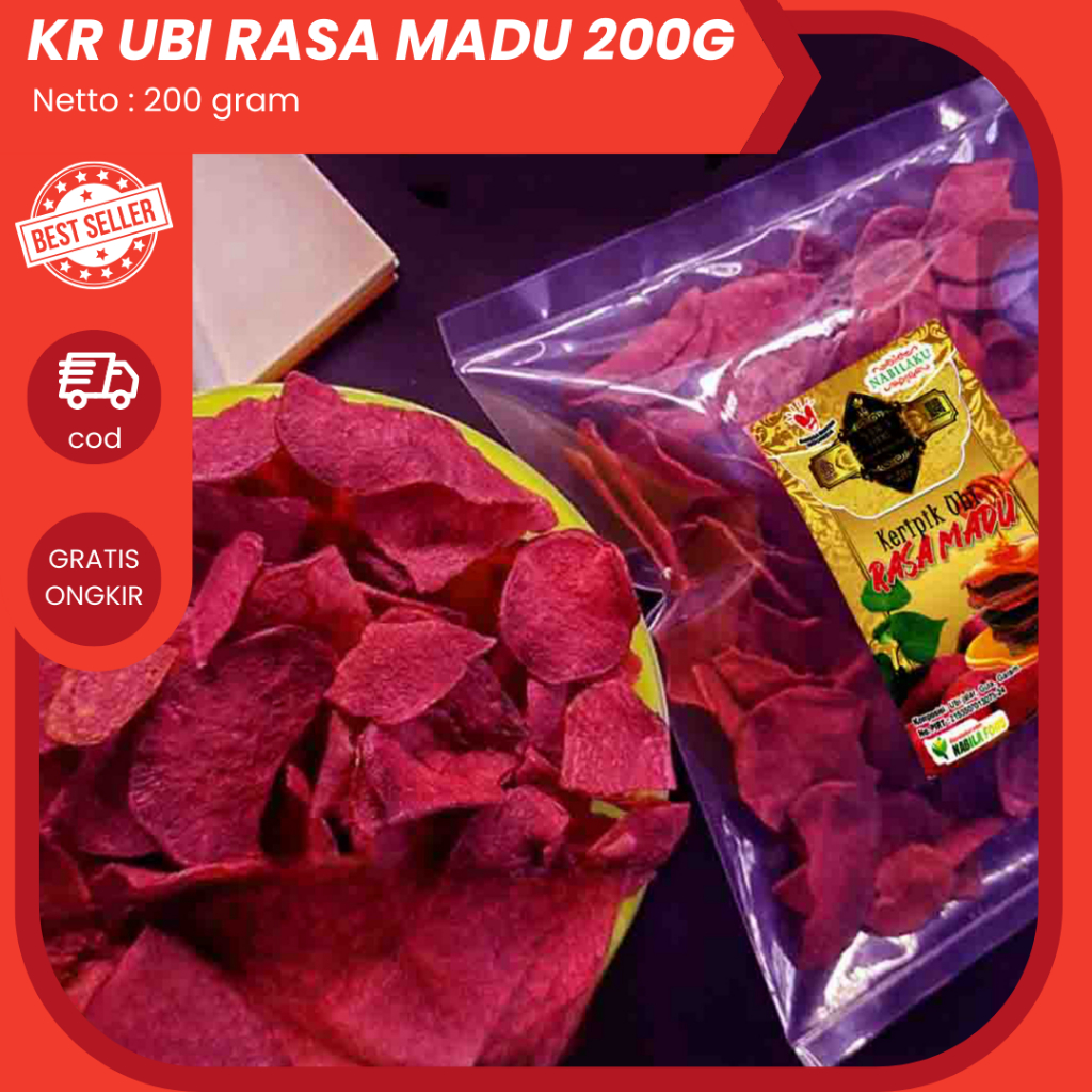 Jual Keripik Ubi Telo/Kripik Ubi Jalar Telo RASA MADU 200g Crispy Renyah Enak | Shopee Indonesia