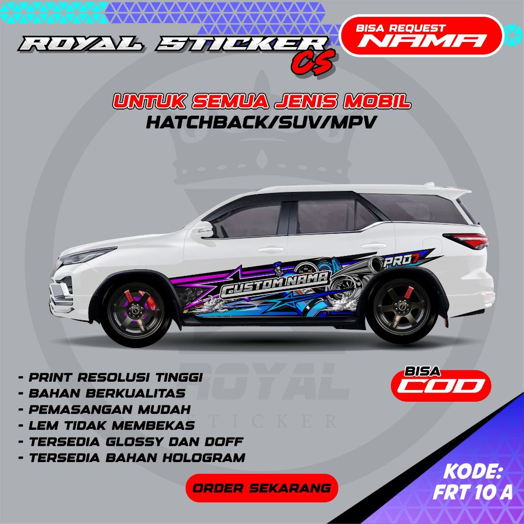 Jual DECAL STIKER MOBIL FORTUNER VARIASI DECAL MOBIL TERBARU / ECAL ...