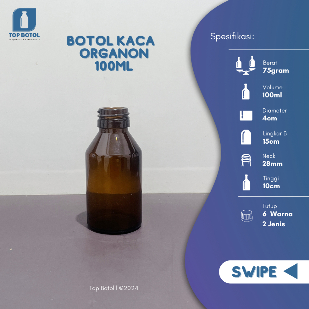 Jual (PAKET ISI 26PCS) BOTOL KACA ORGANON AMBER GELAP AMBER BOTOL BOTOL ...