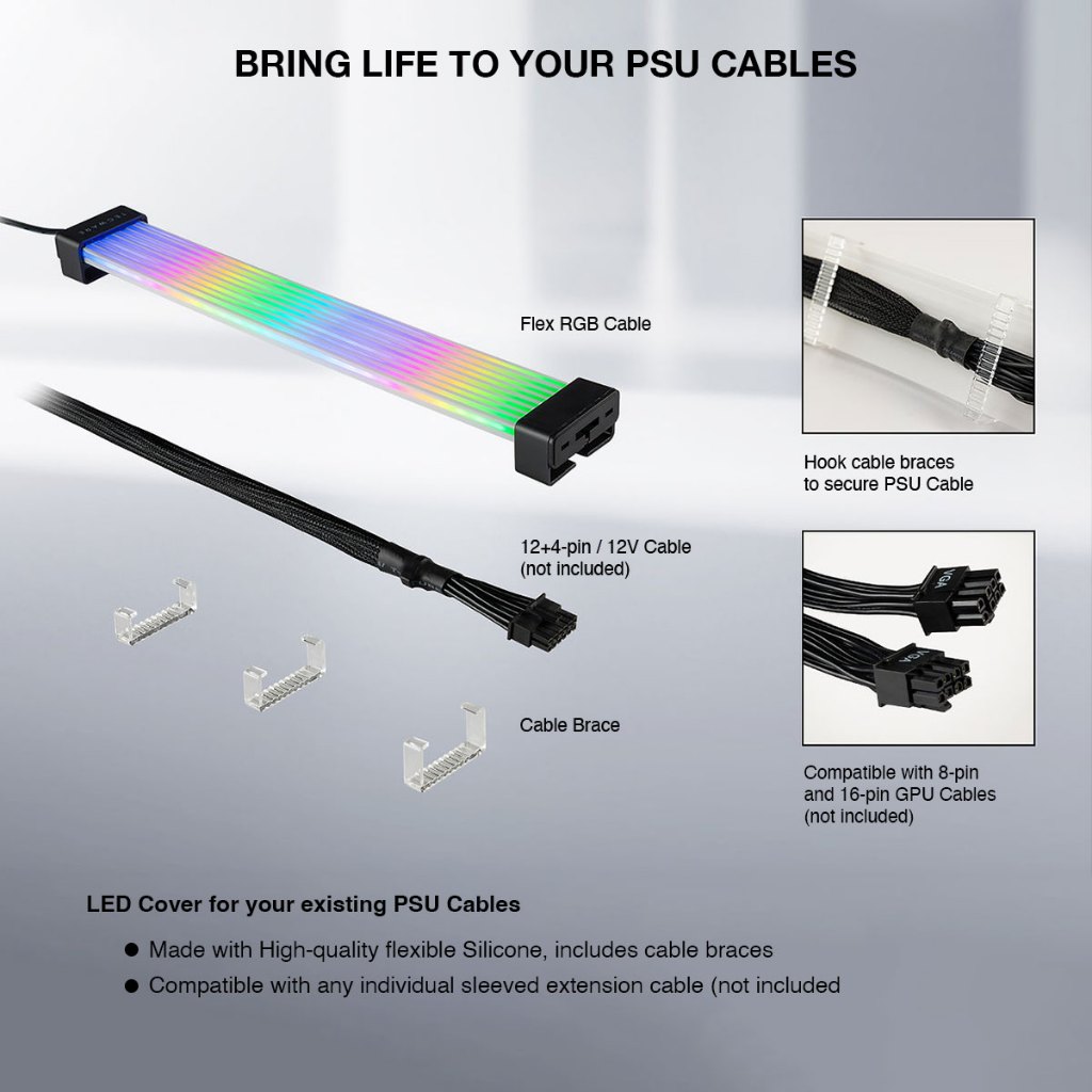 Jual TECWARE FLEX RGB PSU Extention Cables | Shopee Indonesia