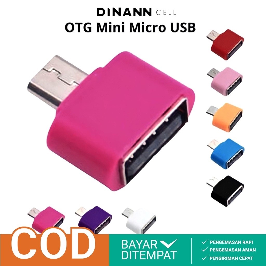 Jual OTG MINI NON KABEL V8/MICRO MODEL PERSEGI PORT KONEKTOR (USB FEMALE TO MICRO USB MALE ...