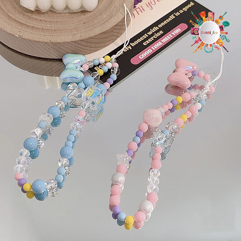 Jual SM134 STRAP GANTUNGAN HANDPHONE MANIK MANIK CUTE TALI LANYARD ...