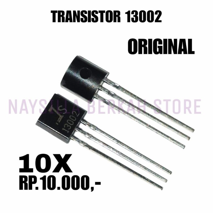 Jual 10X TRANSISTOR 13002 ORIGINAL LAMPU HEMAT ENERGI - DAPAT 10PCS ...