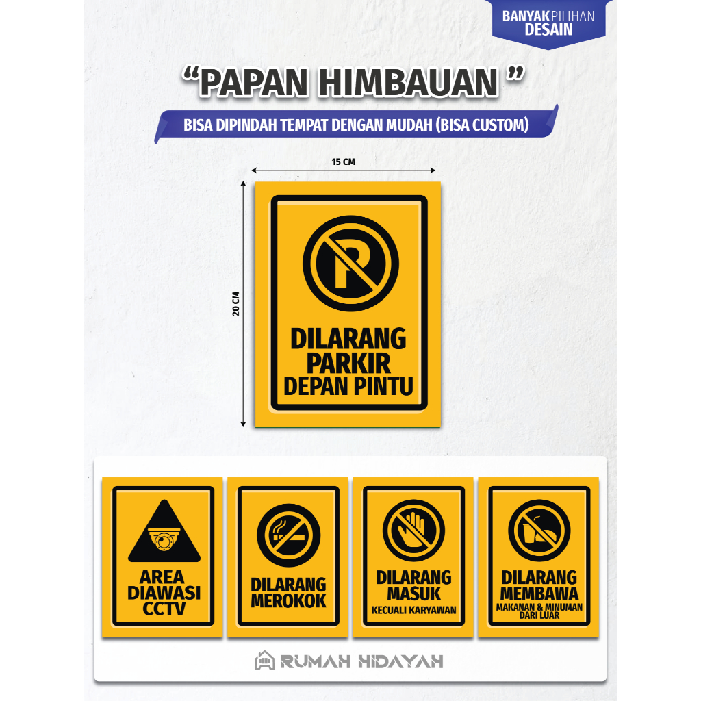 Jual SIGN PAPAN HIMBAUAN KAYU 15X20 | SIGN BOARD PAPAN HIMBAUAN ...