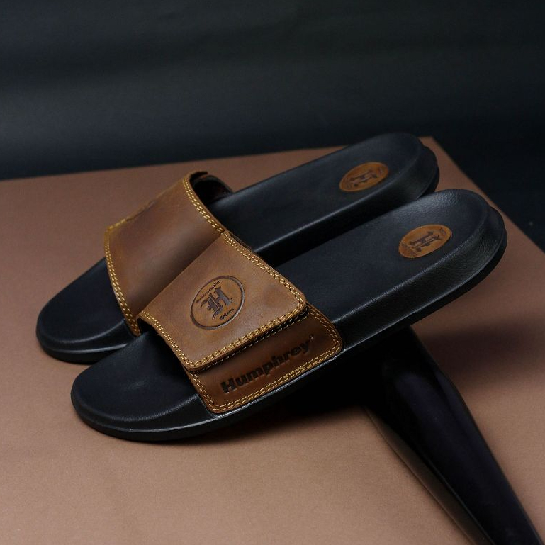 Jual SANDAL KULIT ASLI GARUT /SENDAL SLIDE LAKI LAKI/PRIA/SANDAL SLIP ...