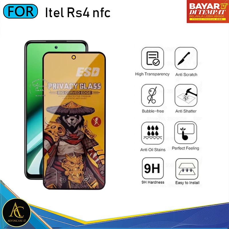 Jual Tempered Glass Esd Spy Itel Rs4 Nfc P55 4G Nfc P55 5G A70 4G AO4 A05S A60 A60s S23 S24 Full ...