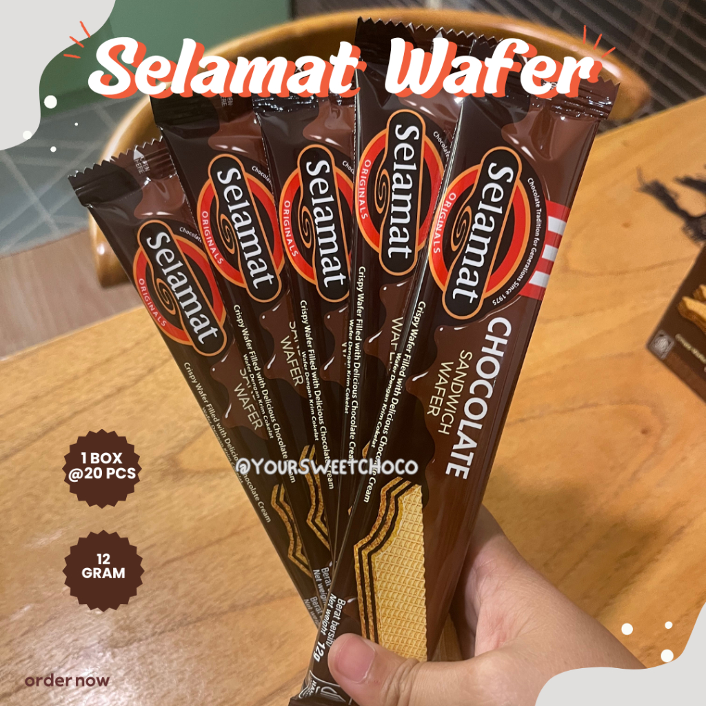 Jual SELAMAT WAFER CHOCOLATE 12GR (1 BOX ISI 20) | Shopee Indonesia