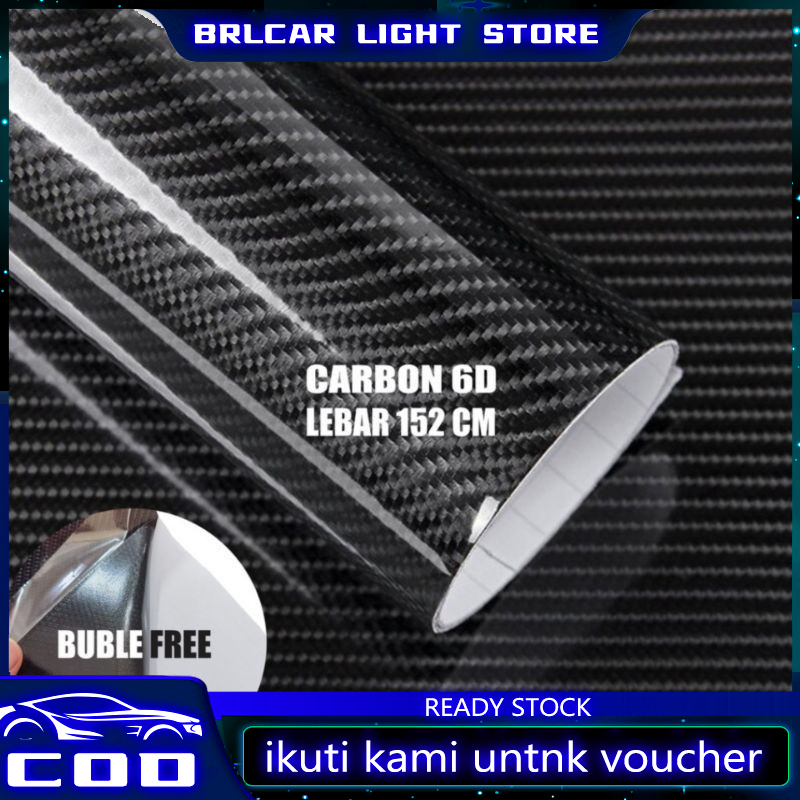 Jual Stiker Karbon 6D+ Premium Tebal Lentur L -152Cm Motor Mobil ...