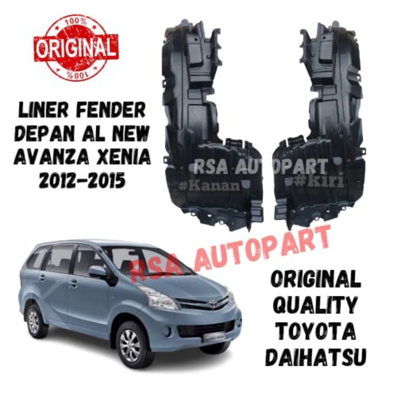 Jual LINER FENDER DEPAN SPATBOAR ALL NEW AVANZA & XENIA TAHUN 2012 2013 ...