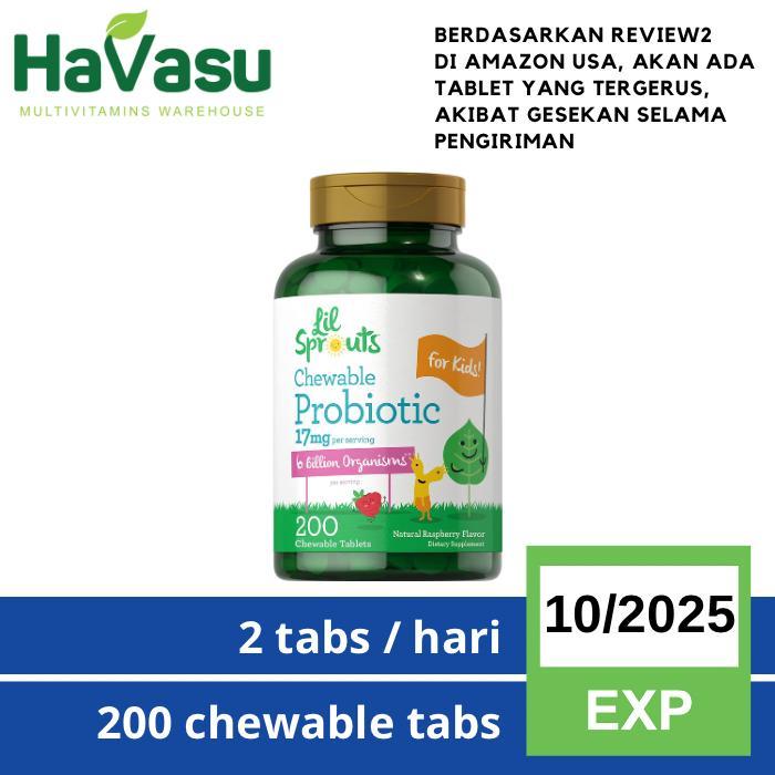 Jual Lil' Lil Sprouts Probiotics for Kids 6 Billion CFU Probiotic for ...